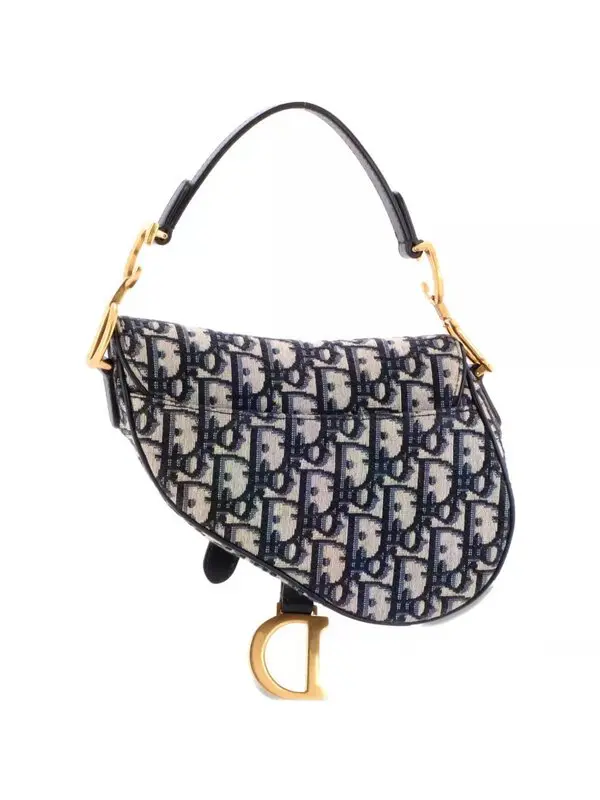 Dior Saddle Handbag Oblique Canvas Mini Shoulder Bag - Blue
