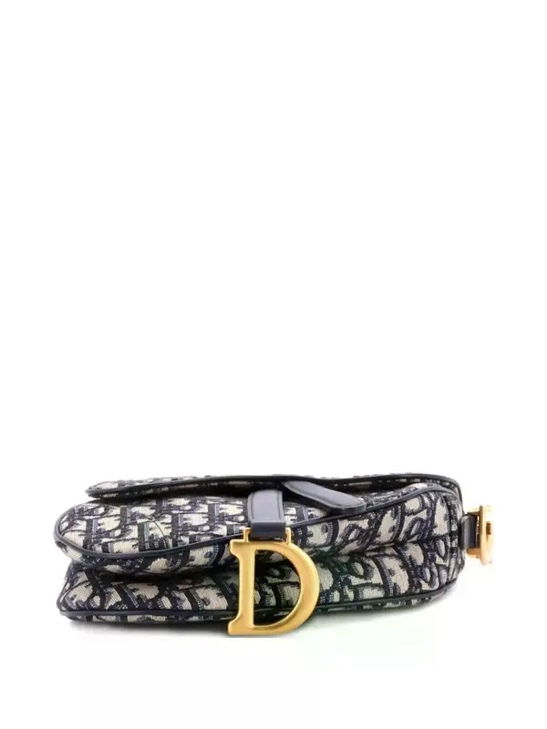 Dior Saddle Handbag Oblique Canvas Mini Shoulder Bag - Blue