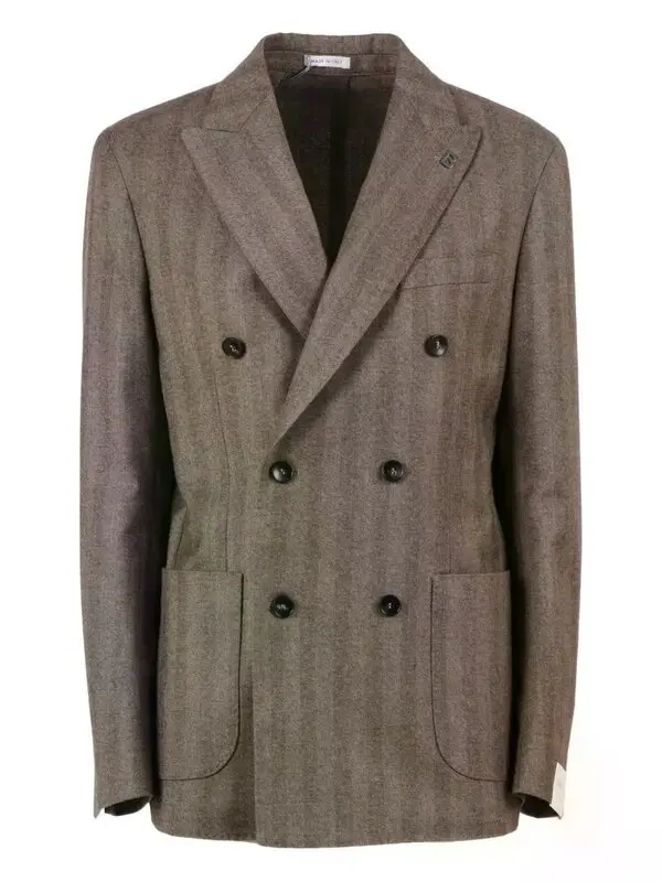 BRERA Herringbone Double-breasted Blazer