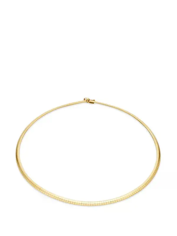 VAN 18k Yellow Dome Omega Necklace - Gold