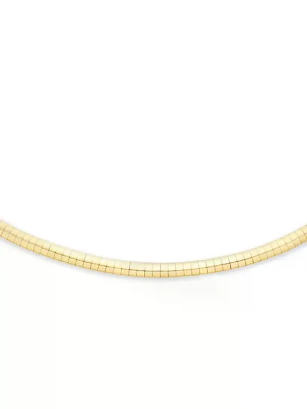 VAN 18k Yellow Dome Omega Necklace