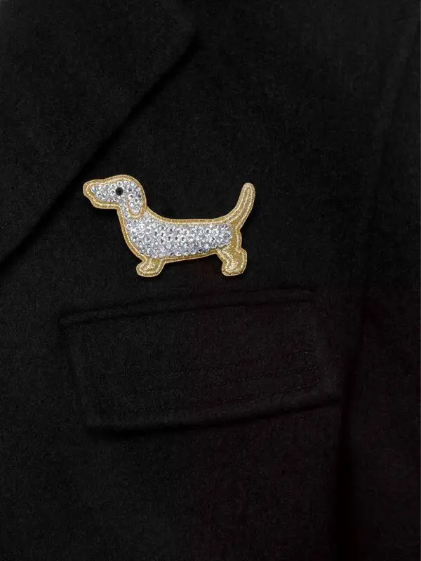 Thom Browne Hector Crystal-embellished Brooch
