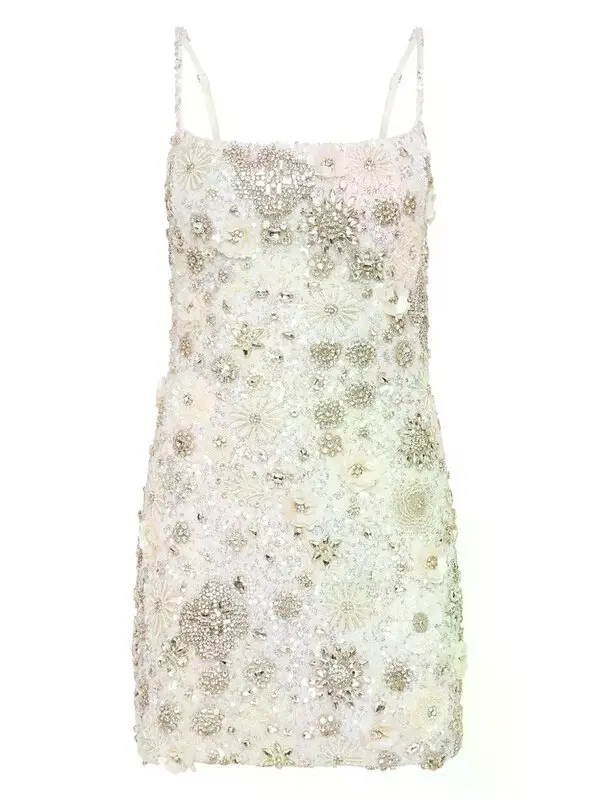 Rachel Gilbert Francesca Beaded Floral Minidress