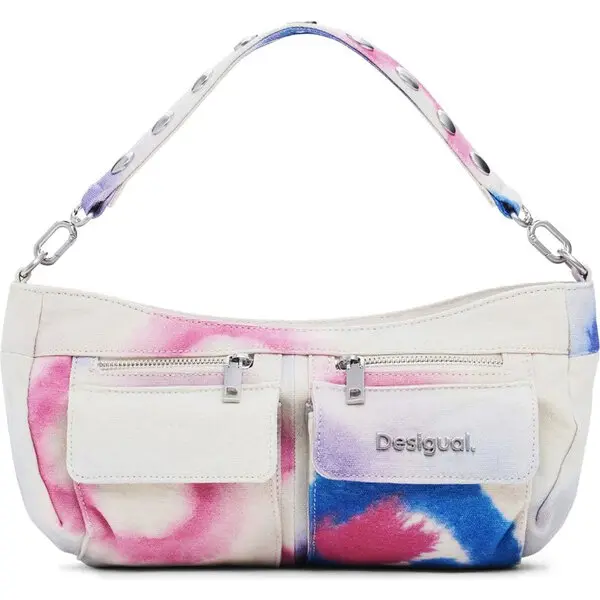Desigual Print Canvas Shoulder Bag