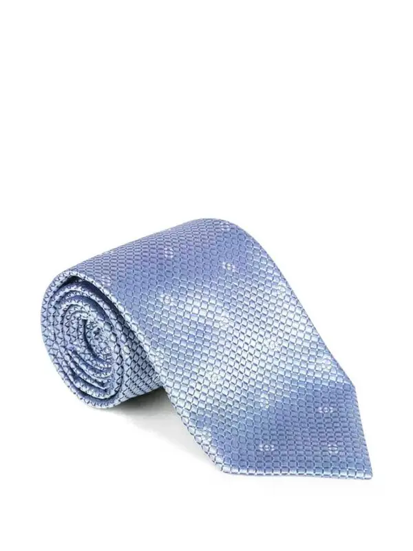 Brioni Textured Silk Tie - Blue