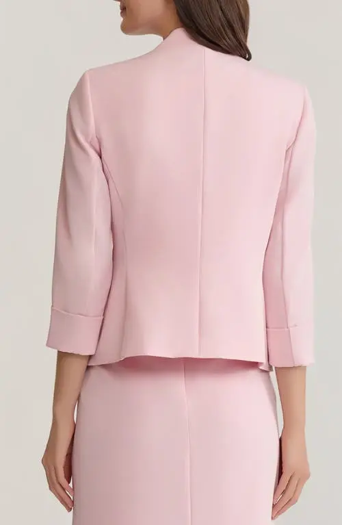 KASPER Cuffed Sleeve Jacket - Tutu Pink