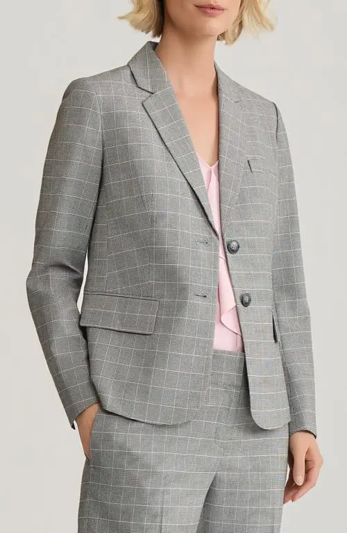 KASPER Windowpane Plaid Jacket