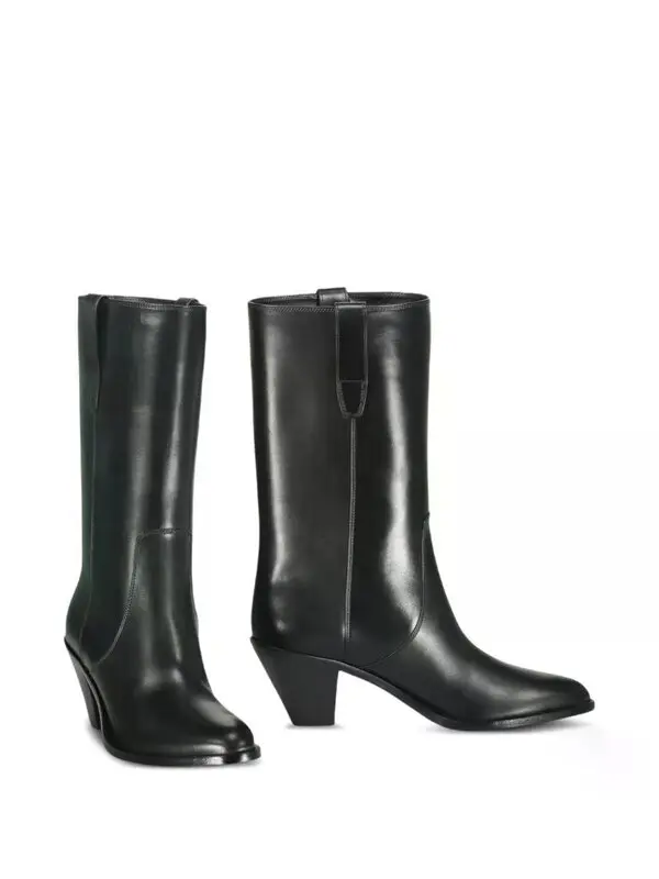 FRANCESCO RUSSO Tapered-heel Leather Boots