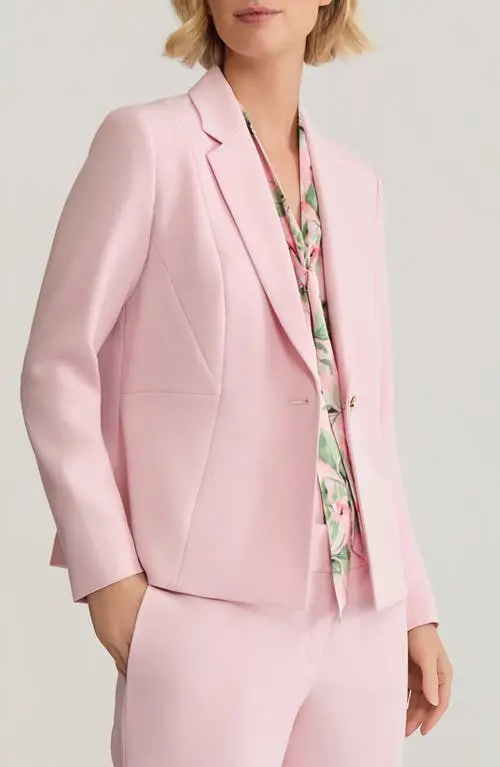 KASPER Princess Seam Crepe Blazer - Tutu Pink