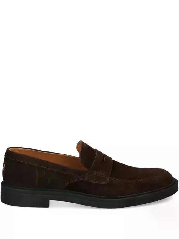 BOSS Penny Strap Loafers - Brown