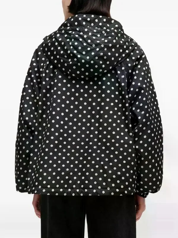 GANNI Polka-dot Hooded Coat