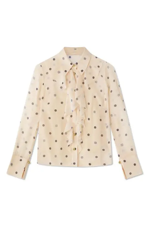 LK BENNETT Hester Printed Georgette Shirt