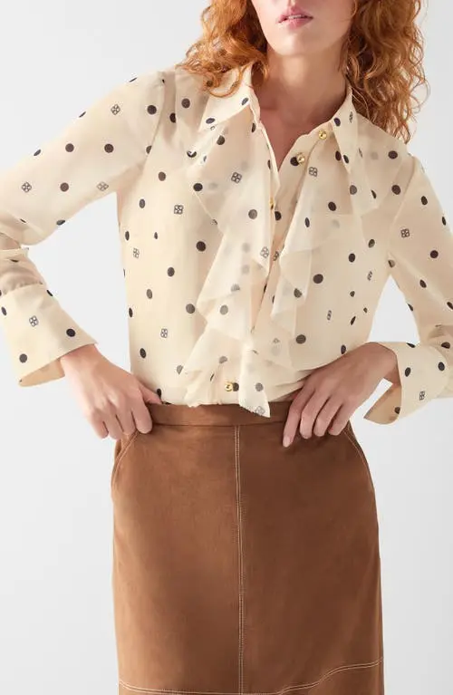 LK BENNETT Hester Printed Georgette Shirt