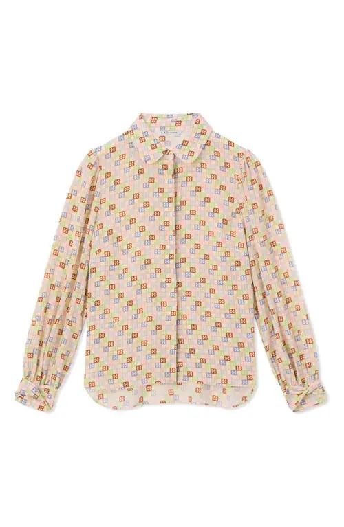LK BENNETT Mari Print Silk Shirt