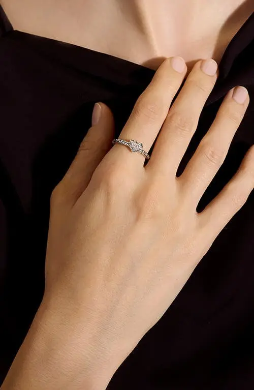 John Hardy Diamond Pavé Heart Ring - Silver