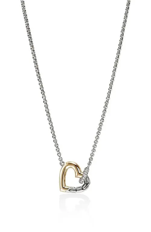 John Hardy Essentials Heart Linked Necklace - Silver