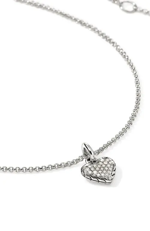 John Hardy Diamond Pavé Heart Pendant Necklace