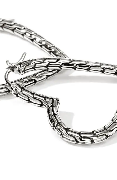 John Hardy Essentials Heart Hoop Earrings - Silver