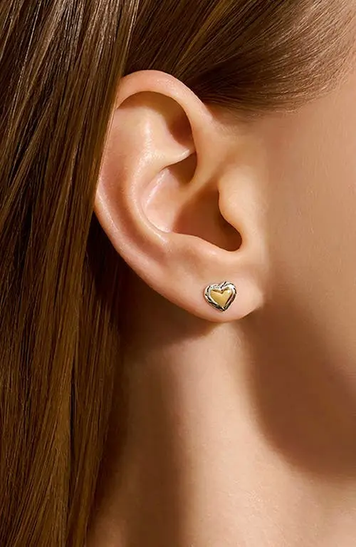 John Hardy Essentials Heart Stud Earrings - Silver