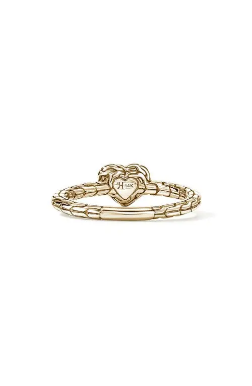 John Hardy Essentials Heart Pavé Ring