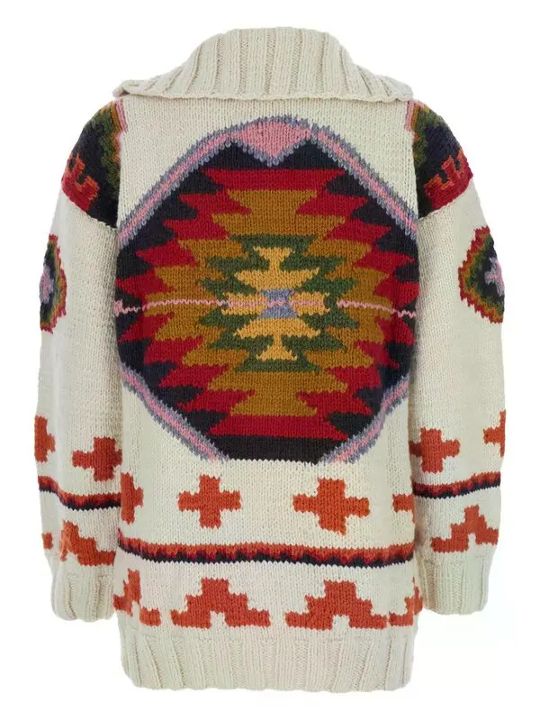 FRANTIC Geometric-motif Cardigan