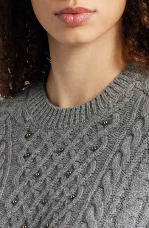 Rag & Bone Liz Beaded Crewneck Wool Sweater