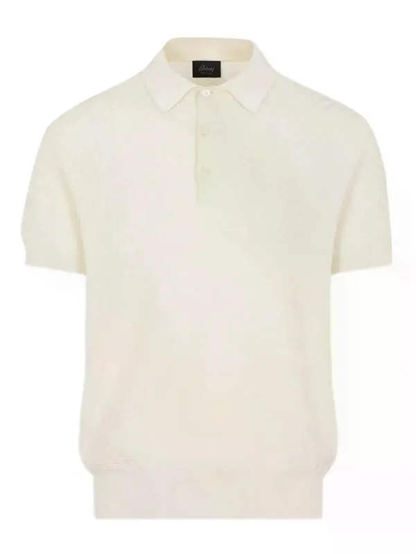 Brioni Short-sleeve Polo Shirt - Neutrals