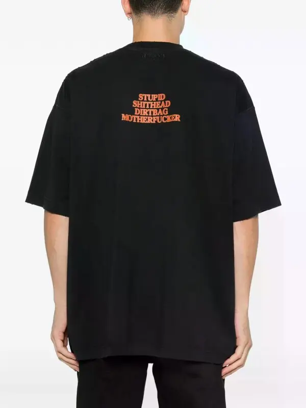 Vetements Text-print T-shirt - Black