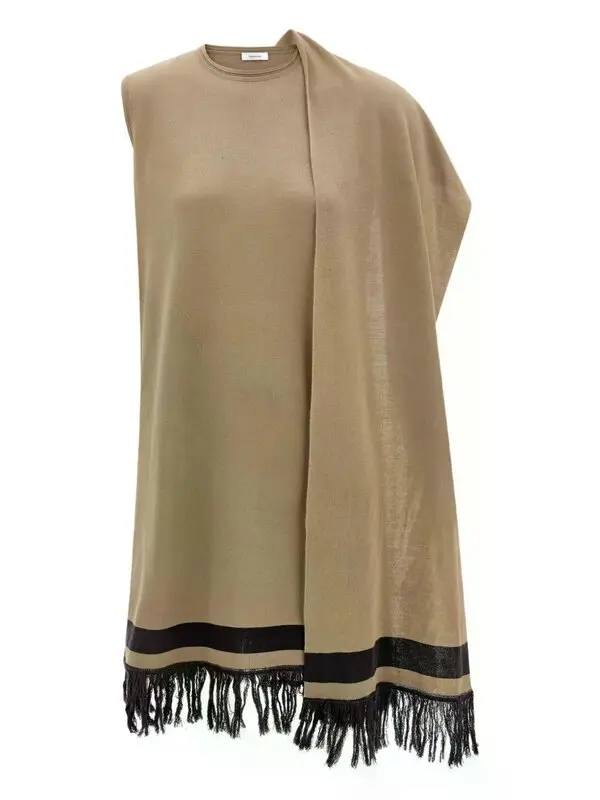 FERRAGAMO Scarf Fringed Top - Neutrals