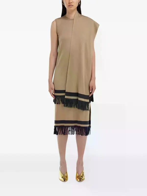 FERRAGAMO Scarf Fringed Top