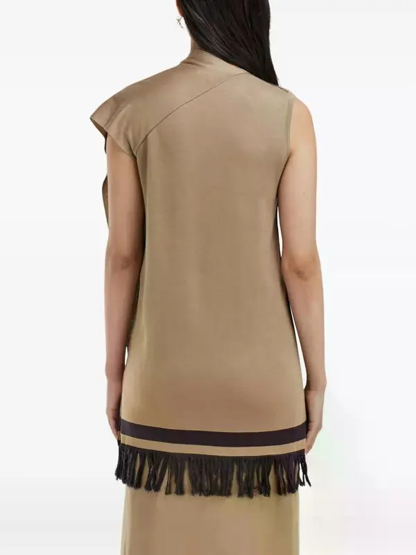 FERRAGAMO Scarf Fringed Top