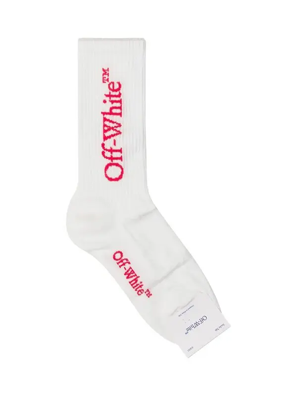 Off-White Ribbed Socks - White