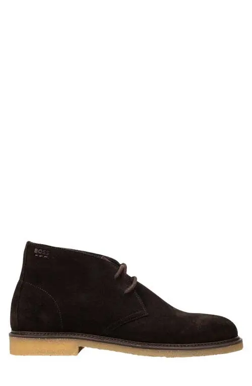 BOSS Kope Suede Chukka Boot - Dark Brn