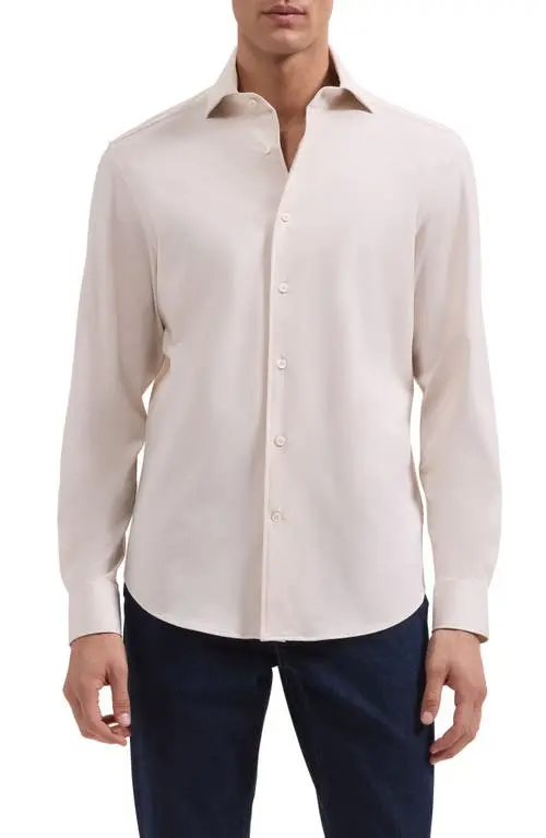 Bugatchi Devon Ooohcotton® Button-up Shirt - Almond