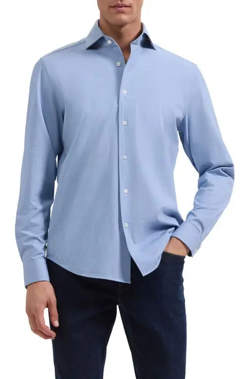 Bugatchi Devon Ooohcotton® Button-up Shirt - Classic Blue