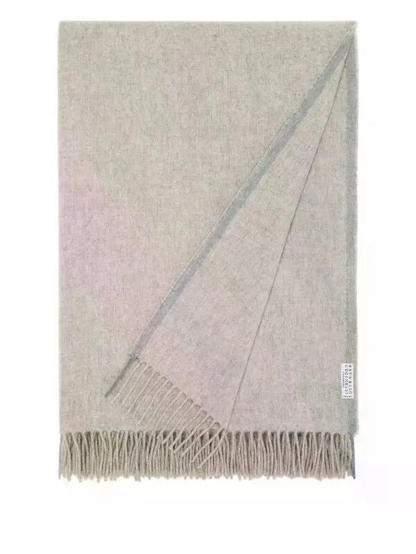 Brunello Cucinelli Cashmere Fringed Throw - Neutrals