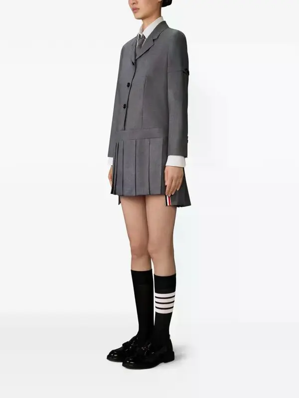 Thom Browne Twill Pleated Mini Dress