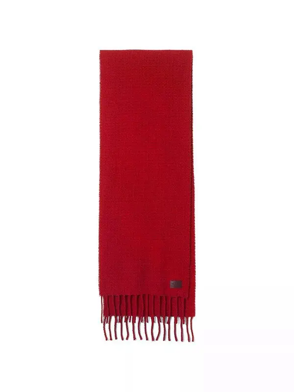 Rag & Bone Mila Fringed Scarf - Red