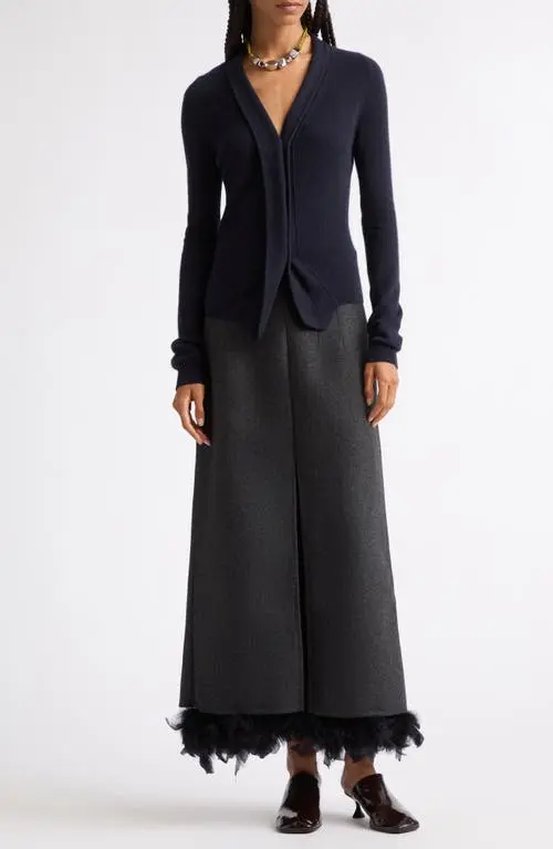 Plan C Shawl Collar Cashmere Cardigan - Navy