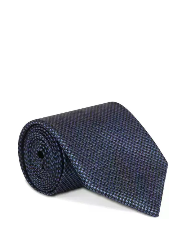 TOM FORD Textured Silk Neck Tie - Blue
