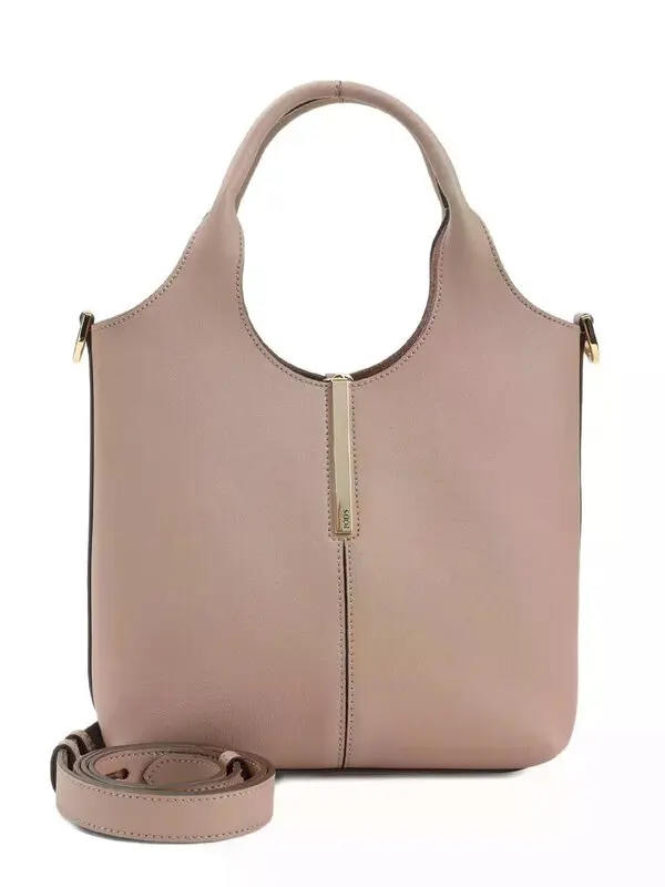TOD'S Leather Tote Bag - Neutrals