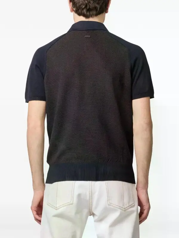 TOD'S Textured-knit Polo Shirt