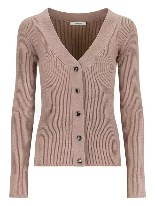 Max Mara Ribbed V-neck Cardigan