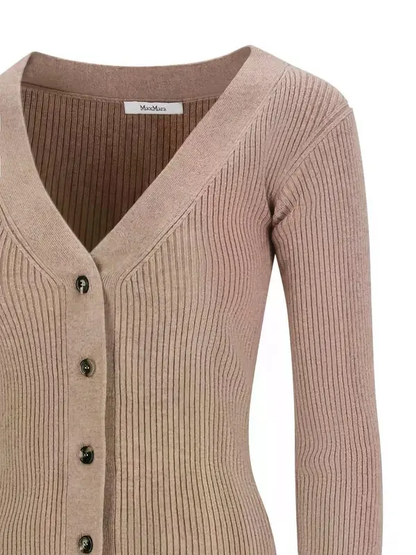 Max Mara Ribbed V-neck Cardigan
