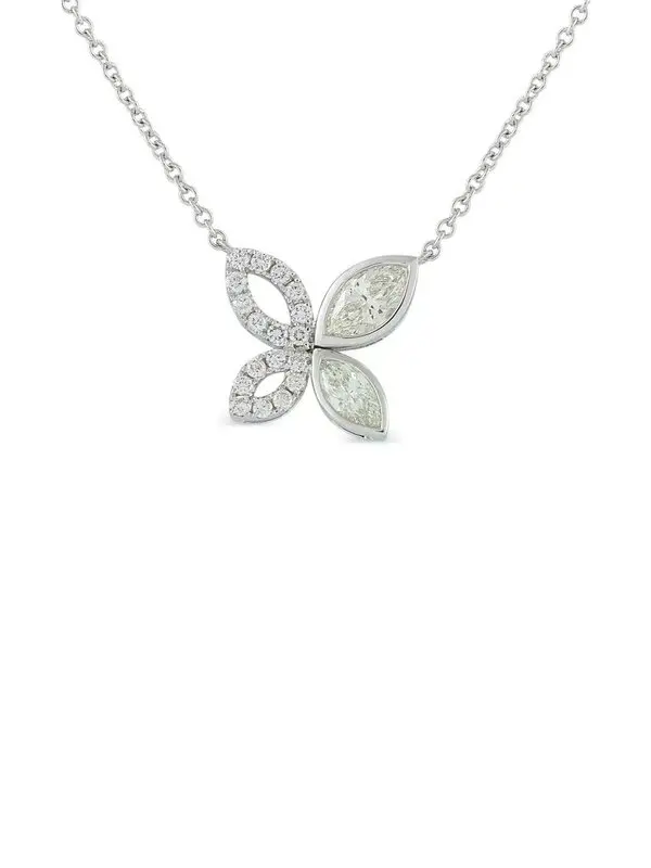 LB EXCLUSIVE Diamond Butterfly Necklace - Silver