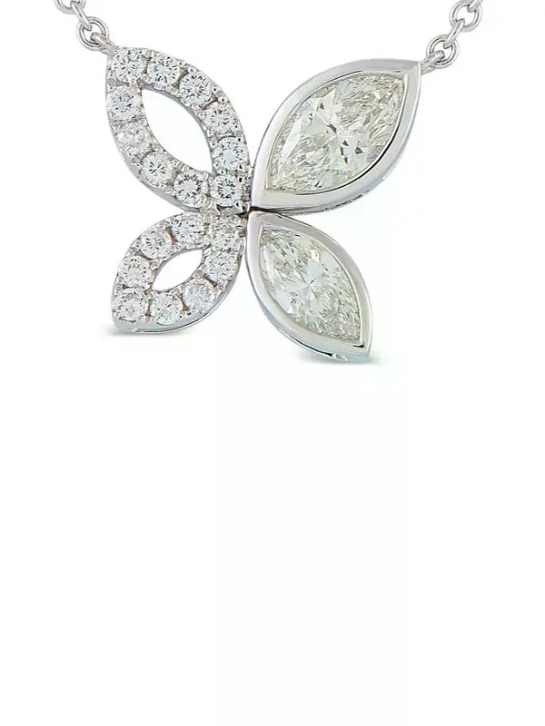 LB EXCLUSIVE Diamond Butterfly Necklace - Silver