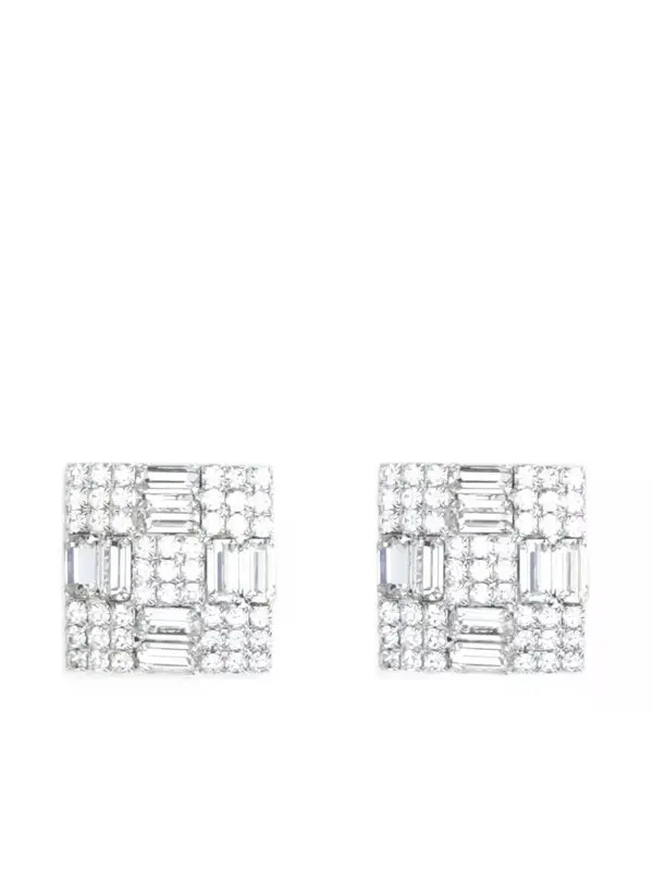 Magda Butrym Square Embellished Earrings - Silver