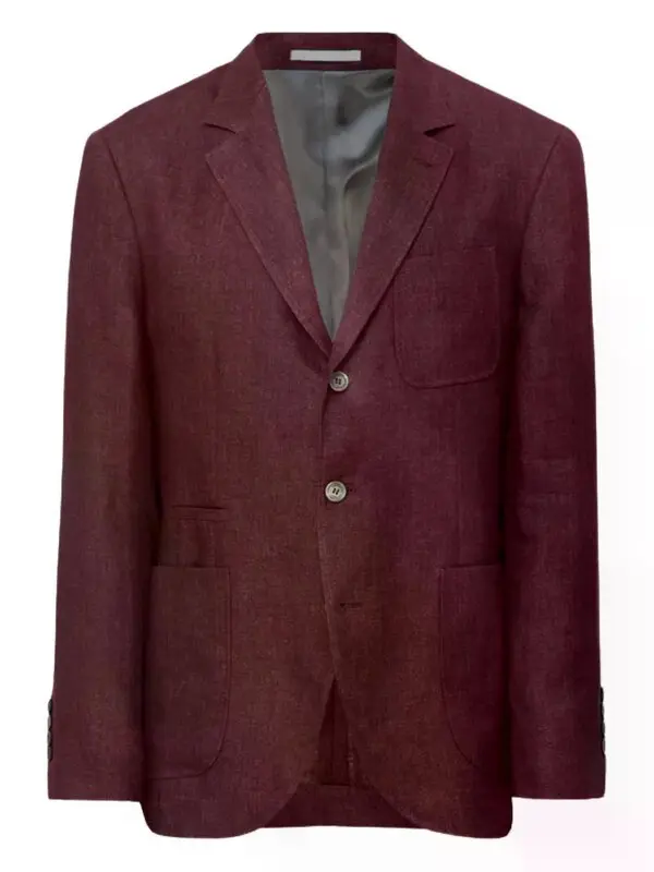 Brunello Cucinelli Notched-lapels Patch-pockets Blazer - Red