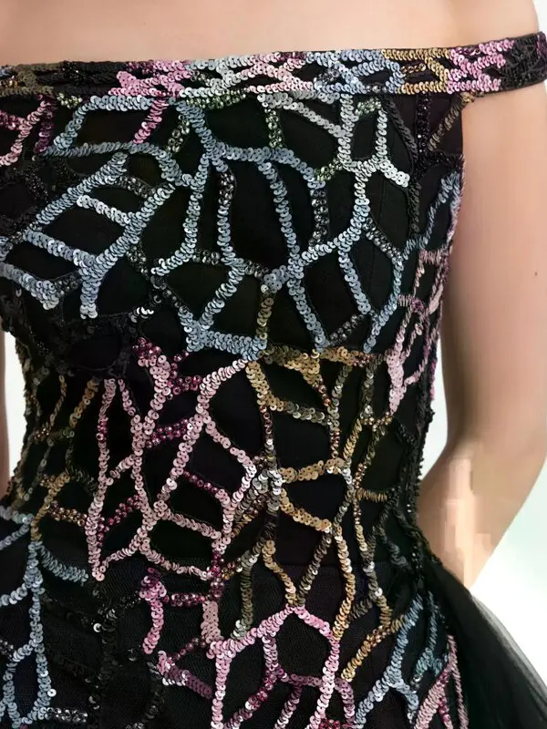 GEMY MAALOUF Off-shoulder Patterned Dress