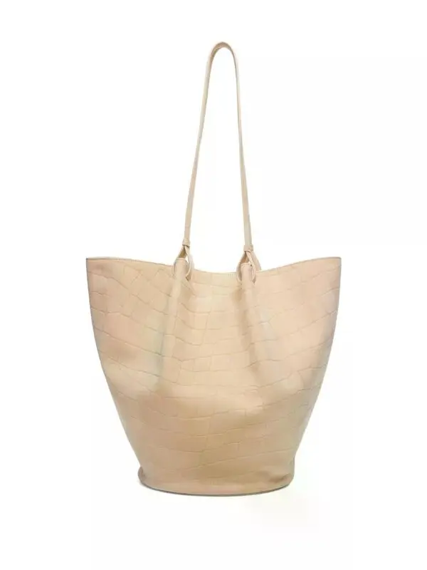 Loulou De Saison Rudy Embossed-logo Tote Bag - Neutrals